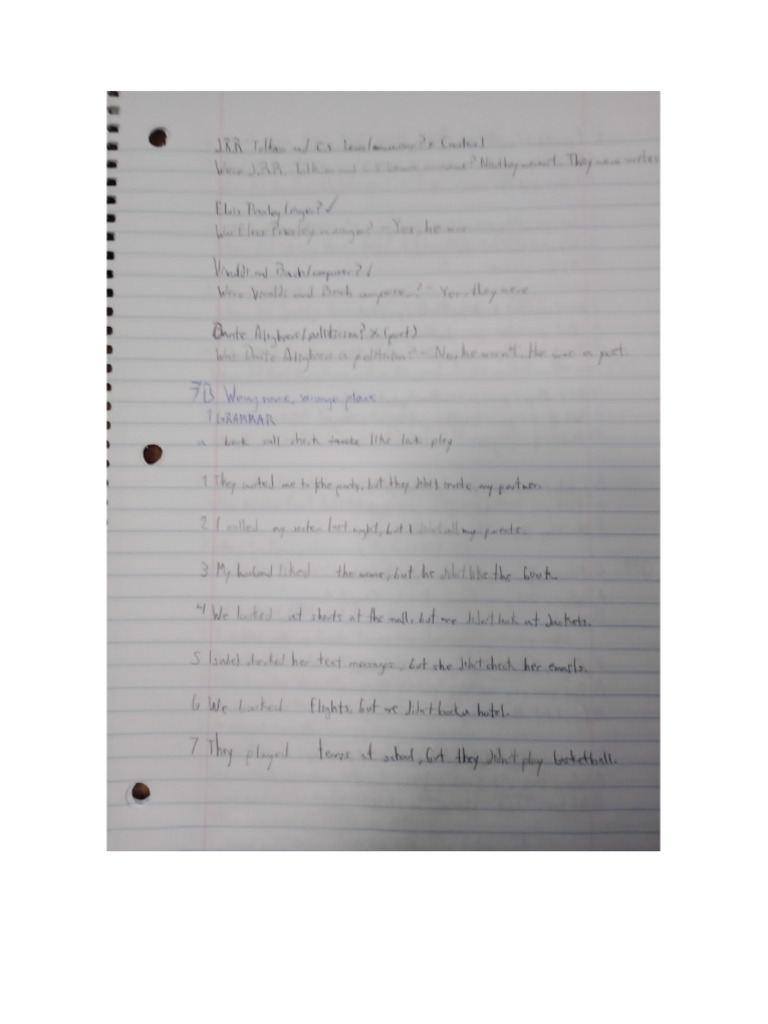 Workbook Unit 7 and 8 | PDF