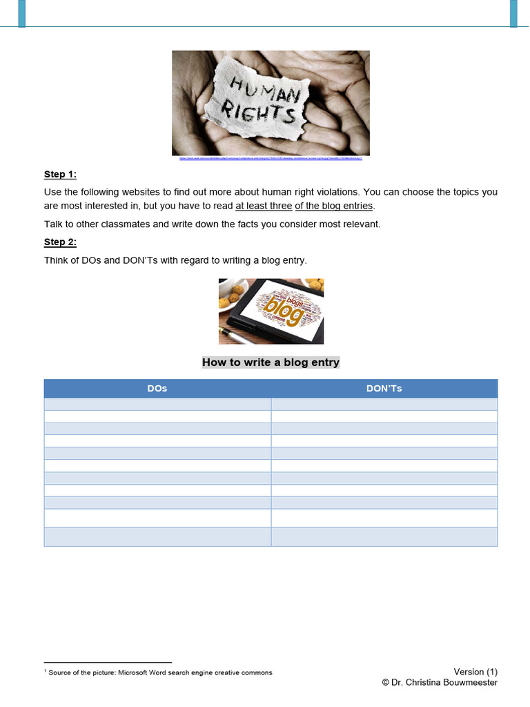 Blog - M1 - Writing A Blog Entry - First Steps | PDF | Black Lives Matter