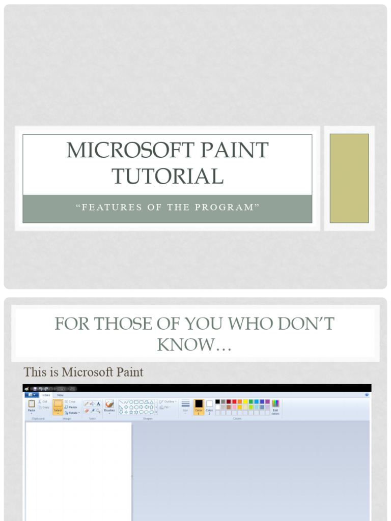 ms paint | PDF | Computing | Software