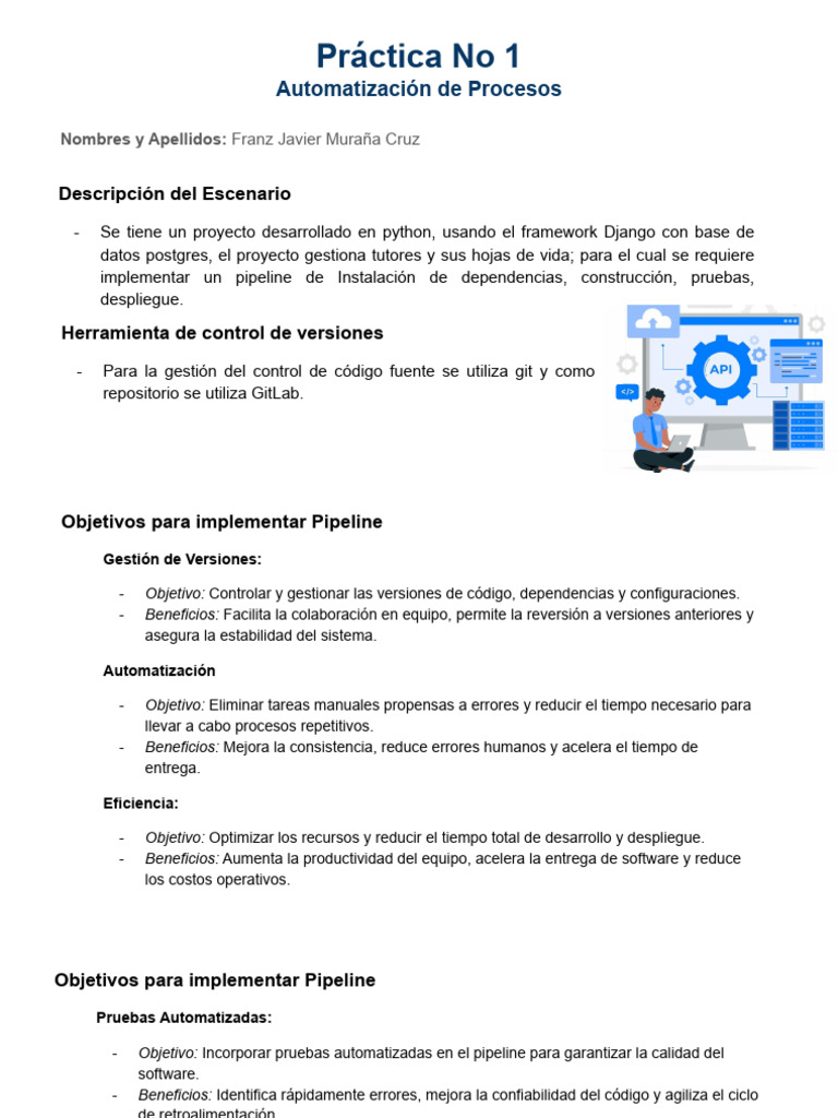 Practica No 1 - Automatización | PDF | Software | Desarrollo de software