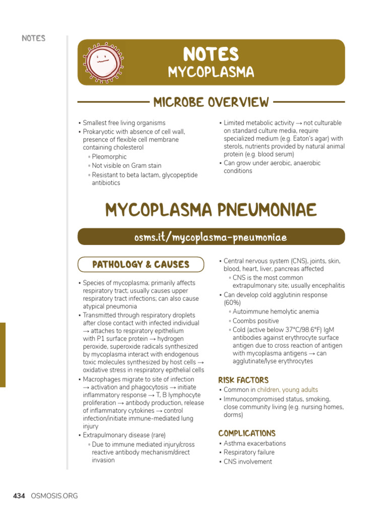 Mycoplasma | PDF | Pneumonia | Medical Specialties
