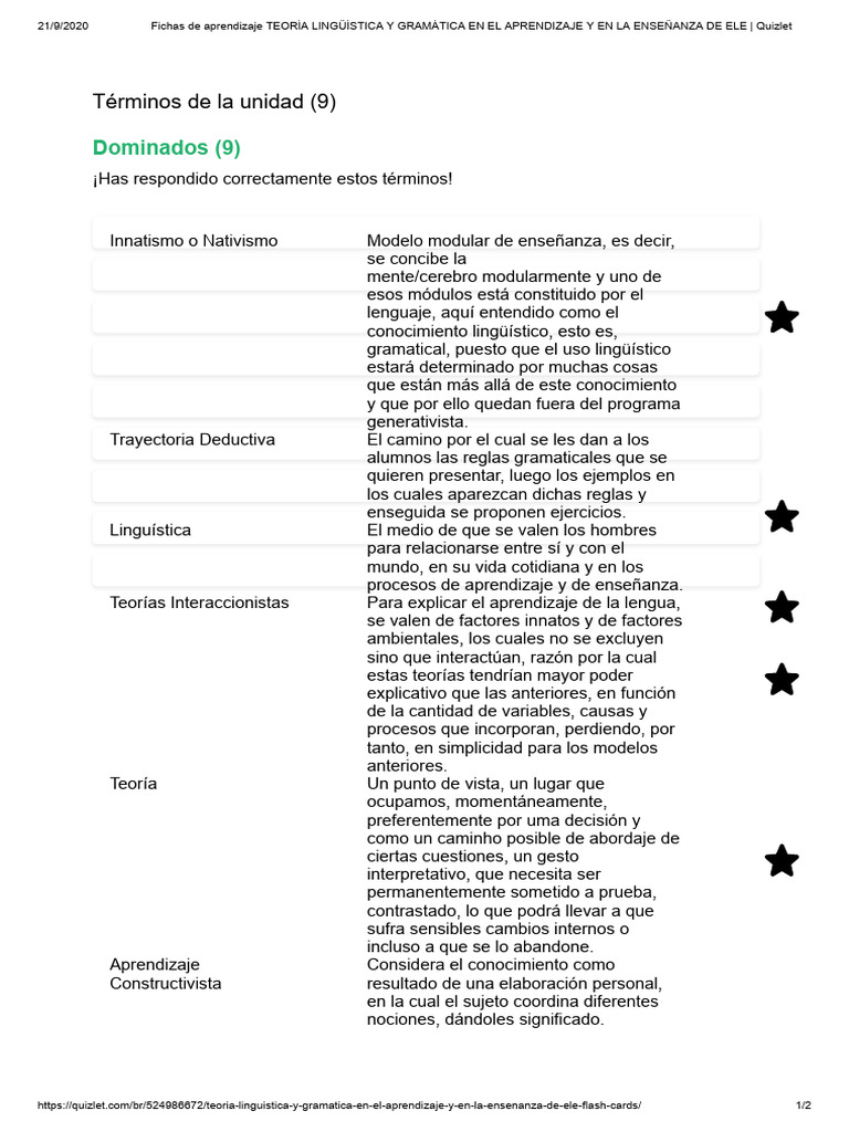 quizlet_Fichas de aprendizaje TEORÍA LINGÜÍSTICA Y GRAMÁTICA EN EL ... quizlet_Fichas de aprendizaje TEORÍA LINGÜÍSTICA Y GRAMÁTICA EN EL ...