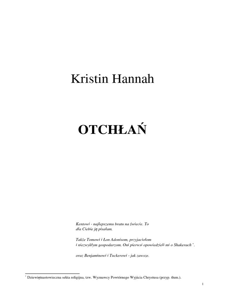 Hannah Kristin - Otchlan | PDF