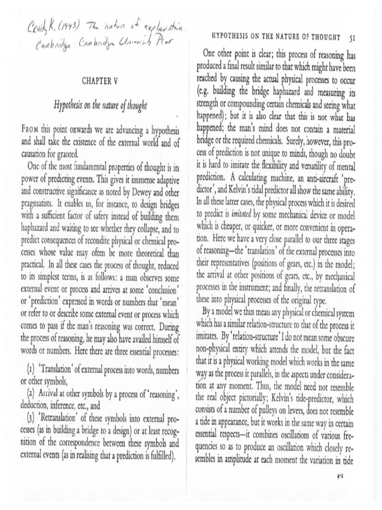 Kenneth Craik - The Nature of Explanation | PDF