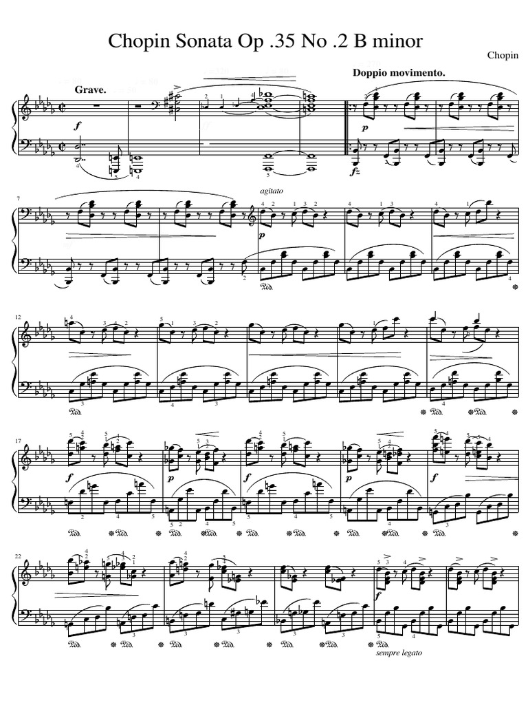 Chopin Sonata Op .35 No. 2 B Minor | PDF | Musical Compositions | Compositions