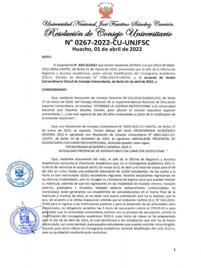 Rcu 267 2022 Unjfsc | PDF