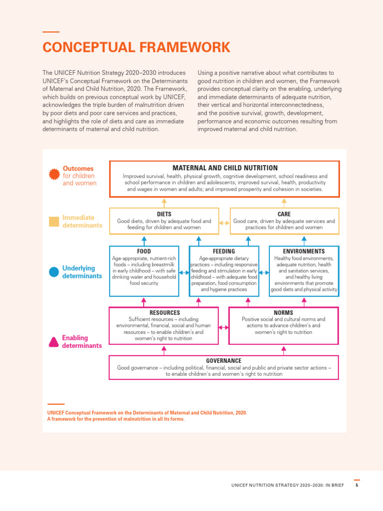 UNICEF Nutrition Conceptual - Framework | PDF | Malnutrition | Diet (Nutrition)
