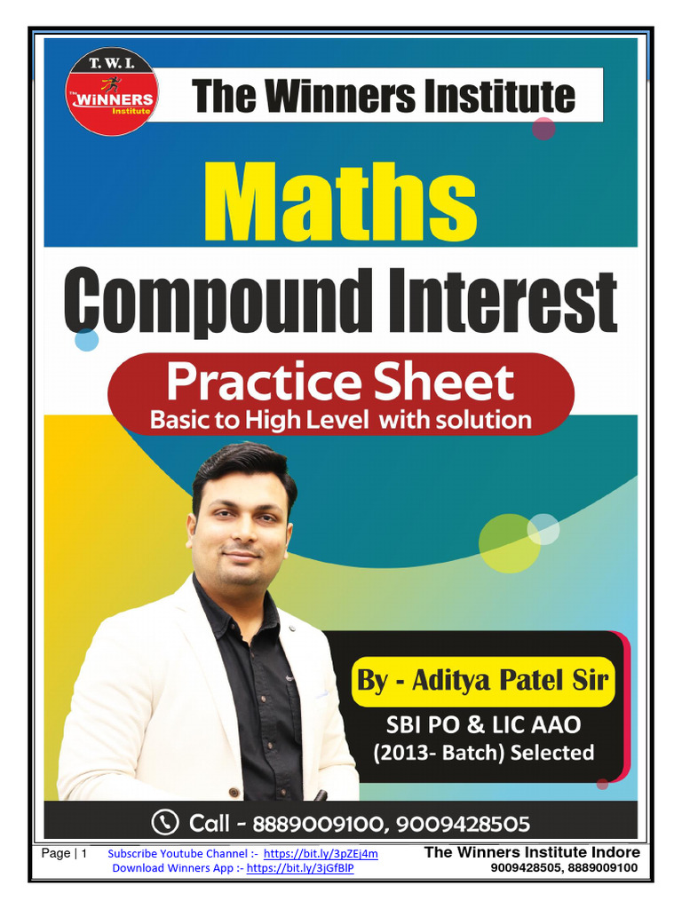 Compound Interest Practice Sheet | PDF | Interest | Compound Interest