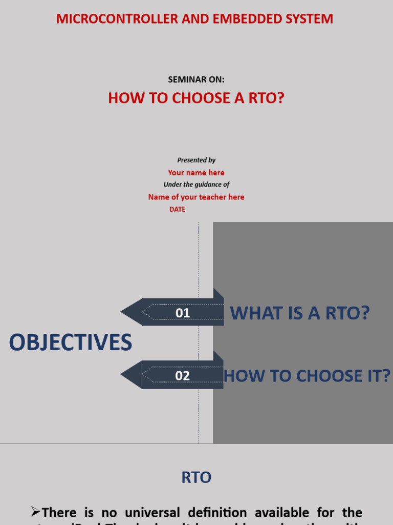 How to Choose a Real Time Operating System(Micro Controller and ... How to Choose a Real Time Operating System(Micro Controller and ...
