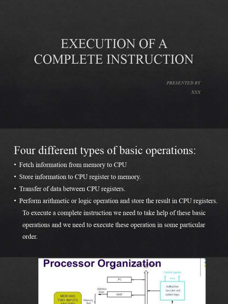Execution of Complete Instruction Steps | PDF | Central Processing Unit ...