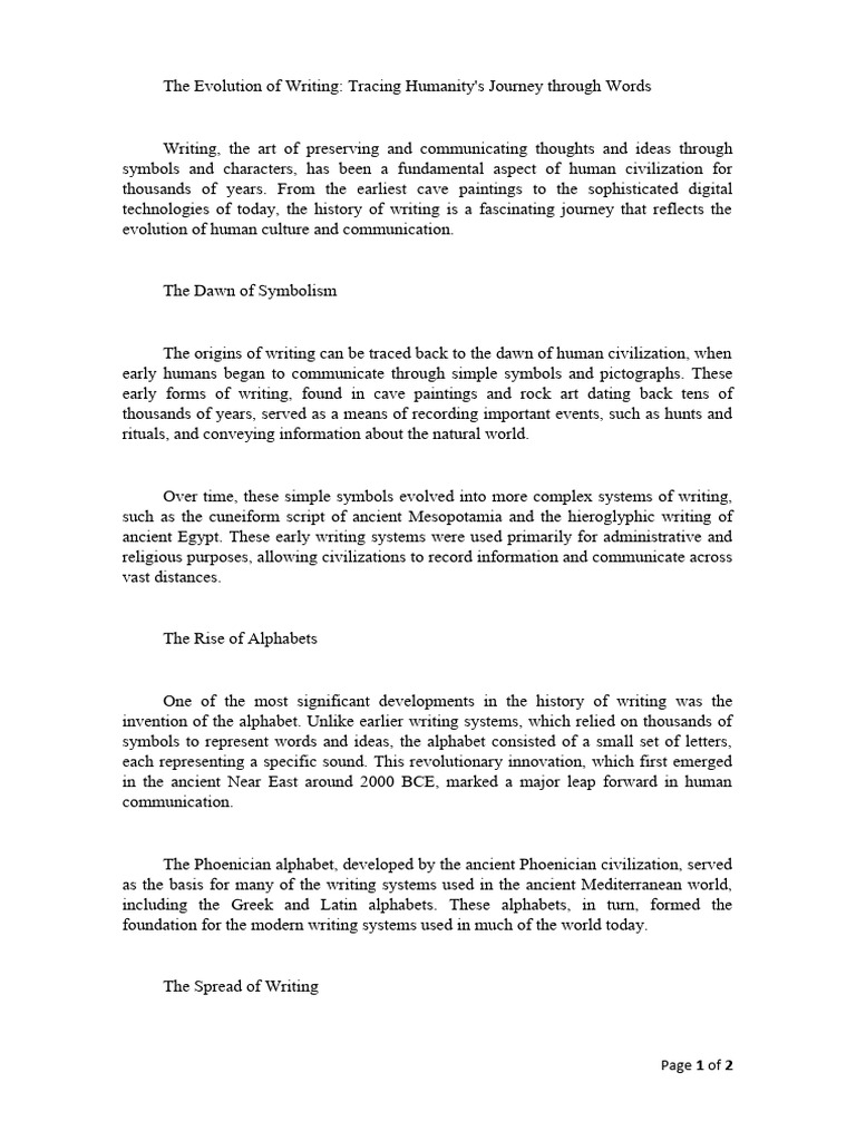 The Evolution of Writing | PDF | Writing | Alphabet