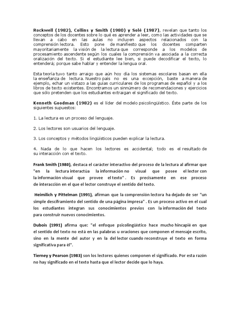 Comprension de La Lectura | PDF | Comprensión lectora | Comunicación humana