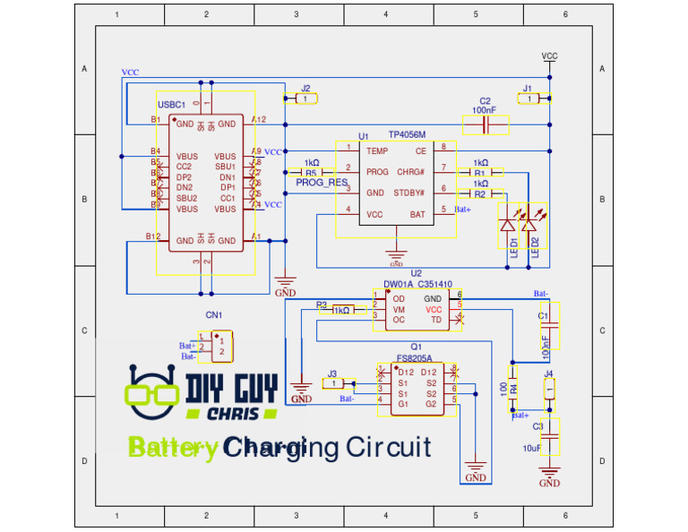 TP4056 Charging Circuit Schematic | PDF
