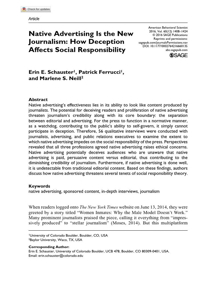 Native Advertisinh - Journalism | PDF | Journalism | Advertising