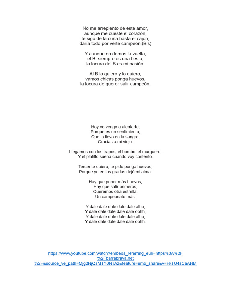 No Me Arrepiento de Este Amor | PDF
