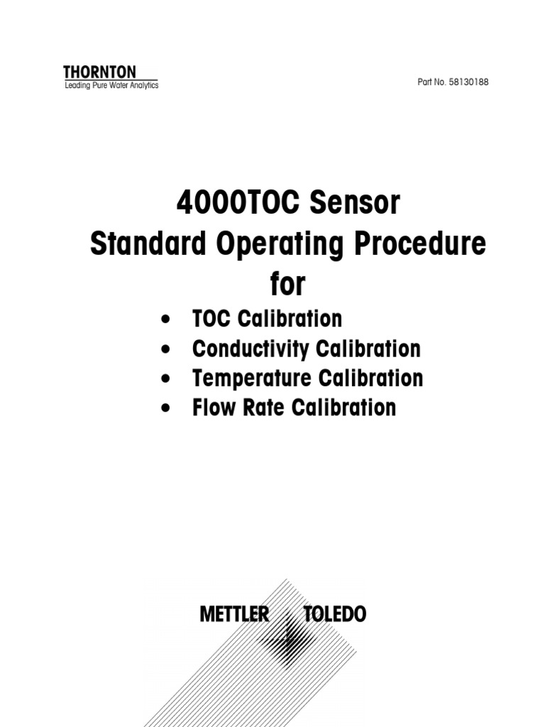 THO - 4000TOC Cal SOP - e - OM58130188A - Dec 2010 | PDF | Total ...
