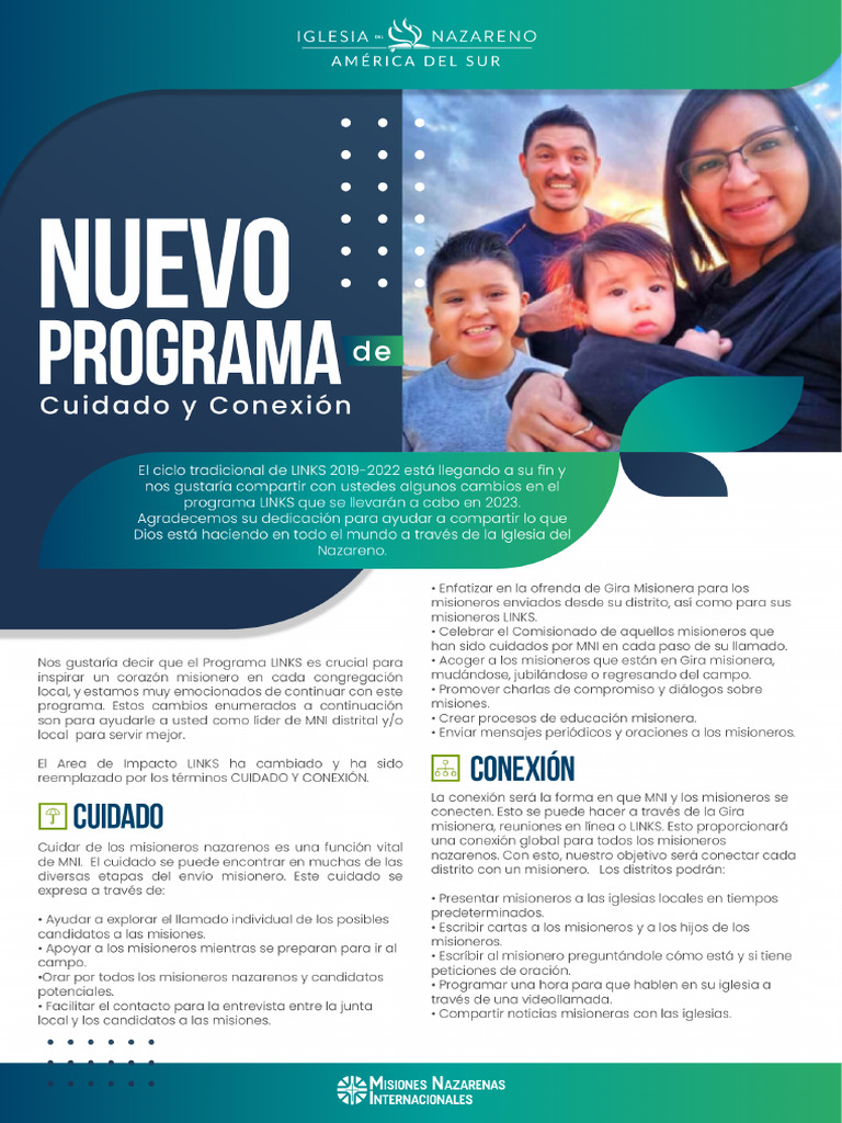 Guia Nuevo Programa de Cuidado y Conexión (Folder) | PDF