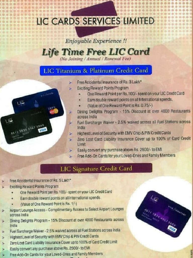 LIC Credit Card 2 | PDF | Credit Card | Loyalty Program