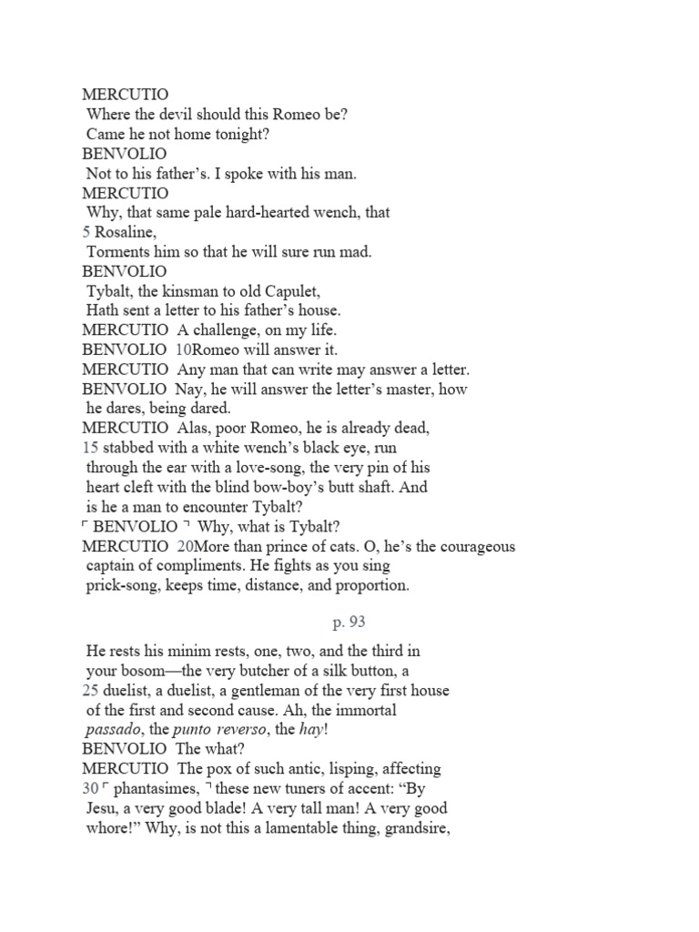 Romeo and Juliet Act 2 Scene 4 | PDF | Thou | Characters In Romeo And ...