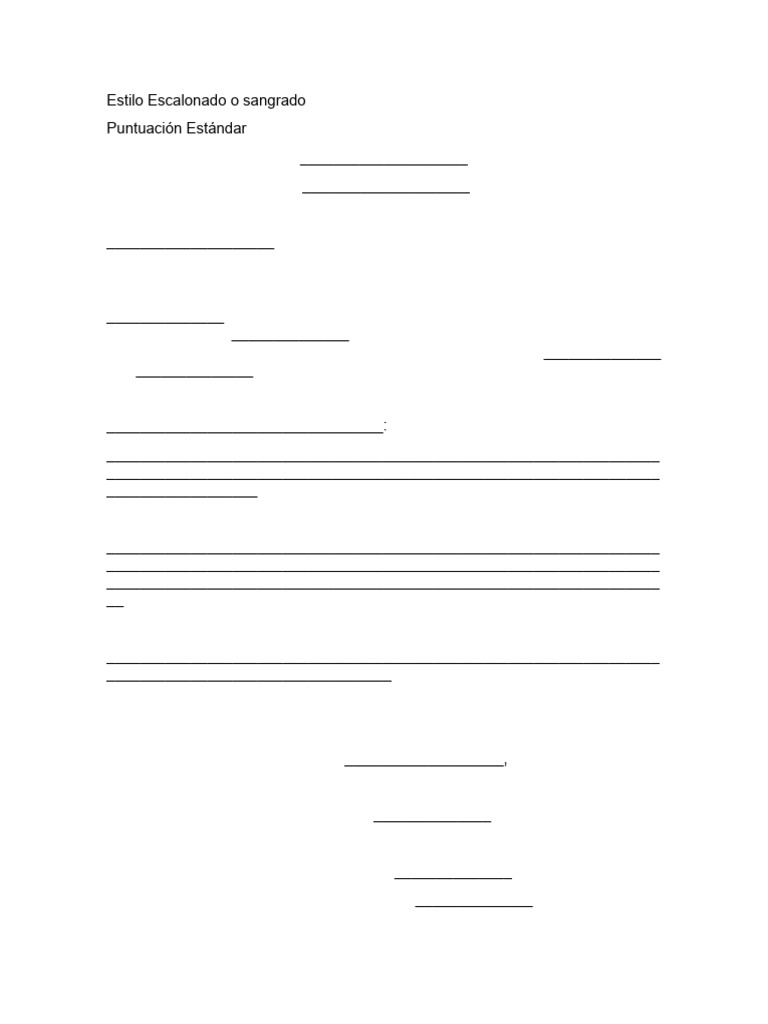 Estilo Escalonado o Sangrado | PDF