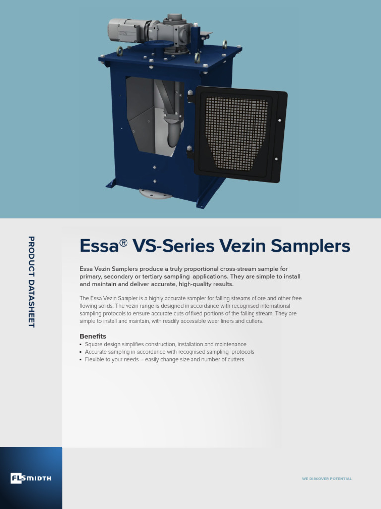 Essa VS-Series Vezin Samplers muestreador concentrado | PDF ...