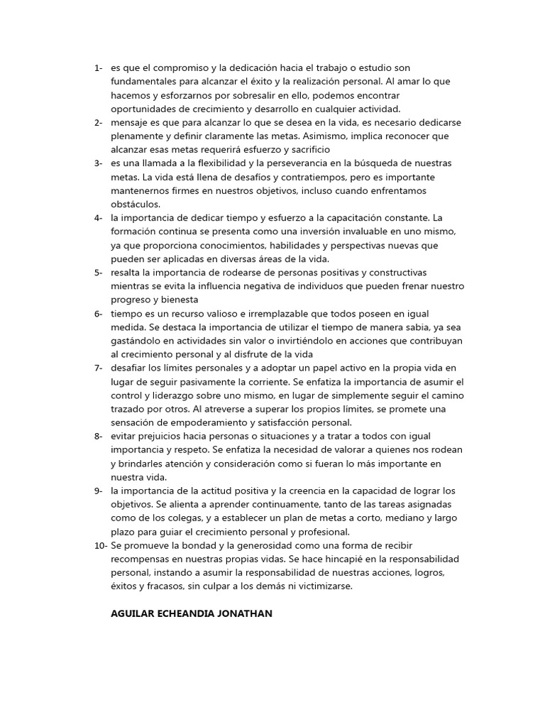 Es Que El Compromiso y La Dedicación Hacia El Trabajo o Estudio Son ...