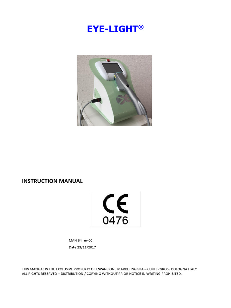 EYE LIGHT Instruction Manual ENG Doc. 64 Rev.00 | PDF | Medical Device ...