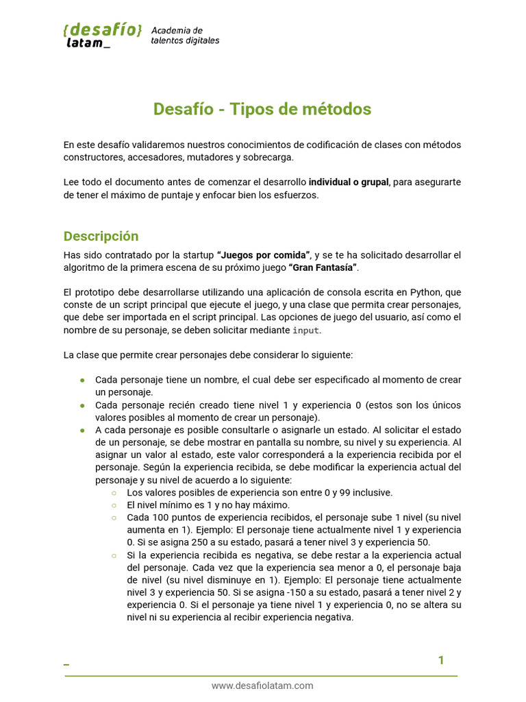 01 o Desafío Guiado - Tipos de Métodos | PDF | Probabilidad ... 01 o Desafío Guiado - Tipos de Métodos | PDF | Probabilidad ...