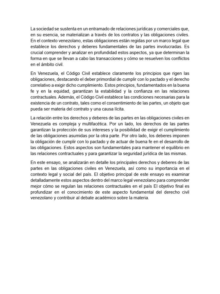 Derechos y deberes de las obligaciones civiles | PDF | Daños y ...