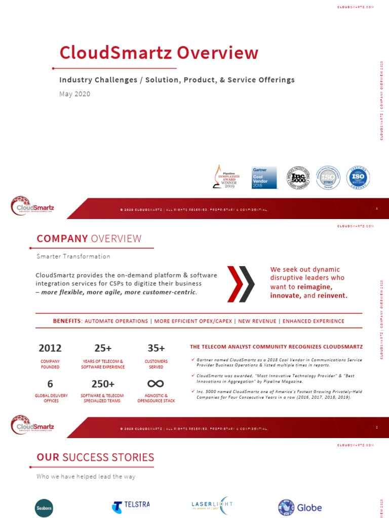 CloudSmartz Overview - 6 June 2020 | PDF | Information Technology Management | Systems Engineering