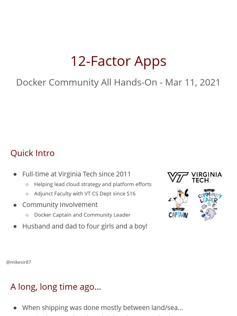 Understanding 12-Factor Apps in Cloud Development | PDF | Application ...