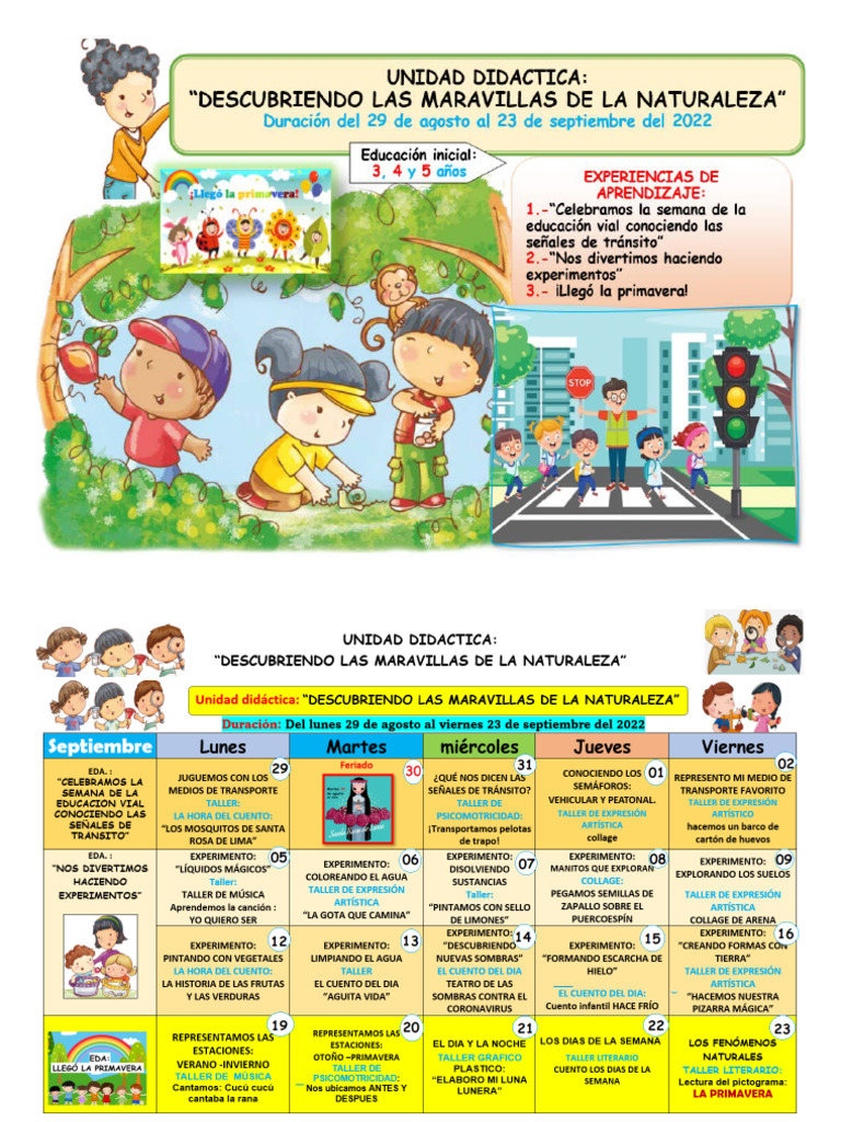 Maravillas de la Naturaleza en Niños | PDF | Enseñando | Aprendizaje