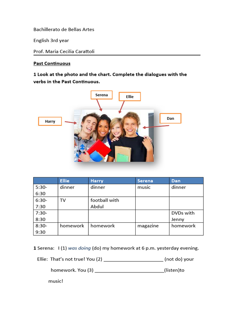 Past Continuous Affirmative and Negative | PDF