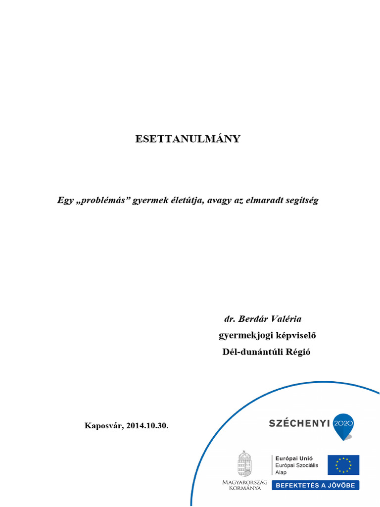 Gyermekjogi Esettanulmany | PDF