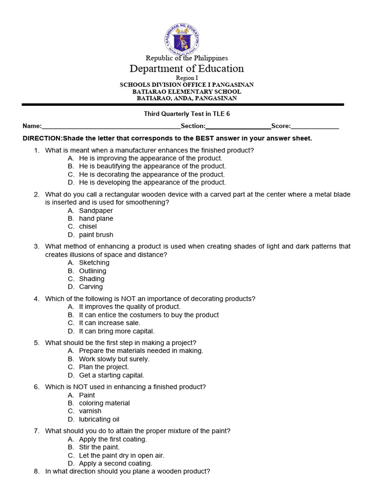TLE 6 3rd PT | PDF | Recycling | Waste