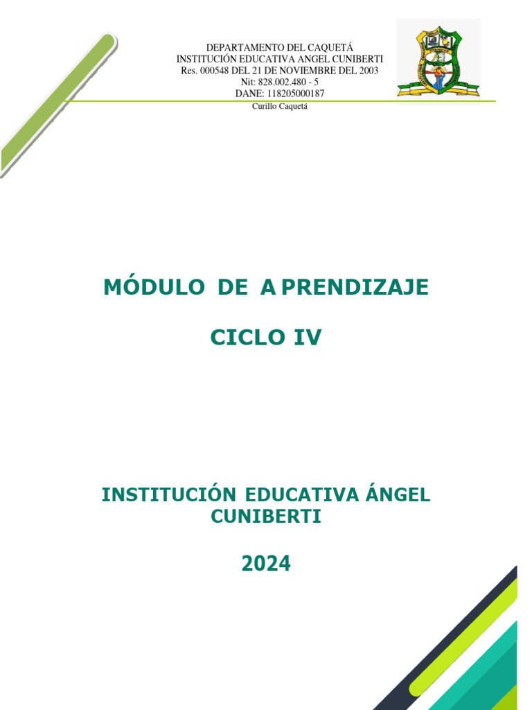 Módulo de Lengua Castellana Ciclo IV-2024 | PDF | Narración | Comunicación