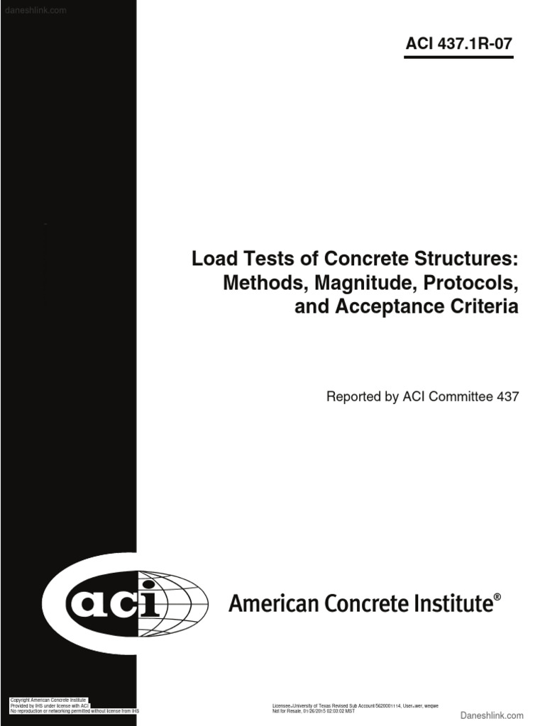 437.1R-07 Load Tests of Concrete Structures - Methods, Magnitude ...