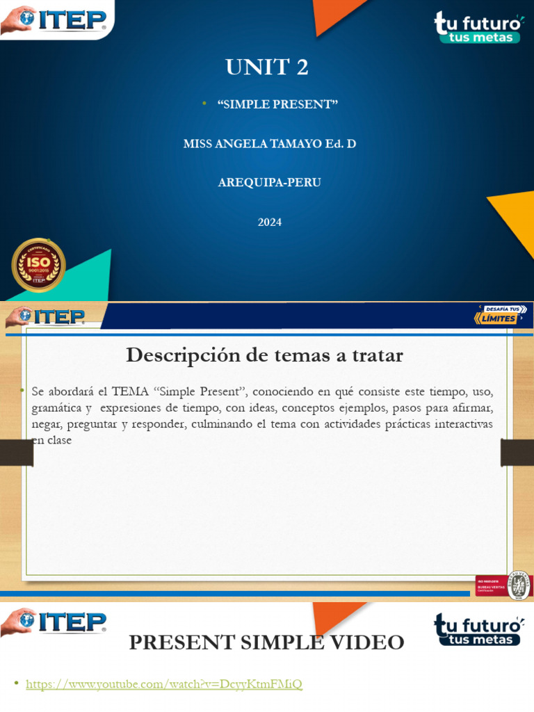 Unit 2 PPT Simple Present Miss Angela Tamayo | PDF | Question | Semantic Units