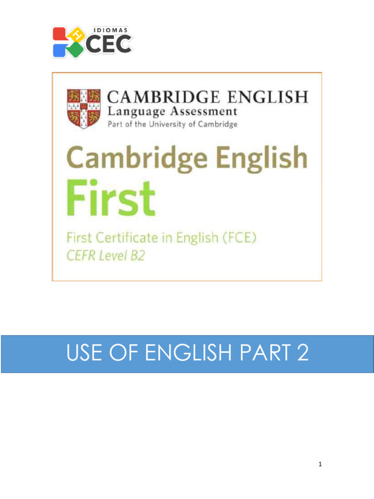 B2 Use of English Part 2 | PDF | Happiness | English Language