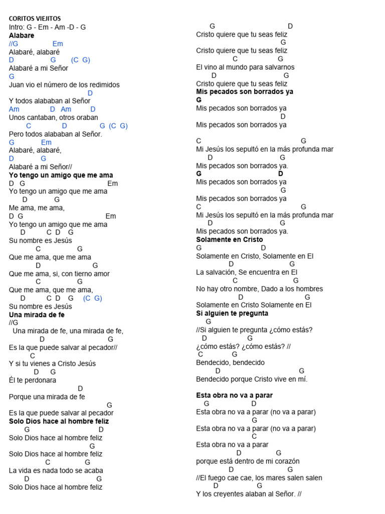 Coritos Viejitos | Descargar gratis PDF | Cristo (título) | Jesús