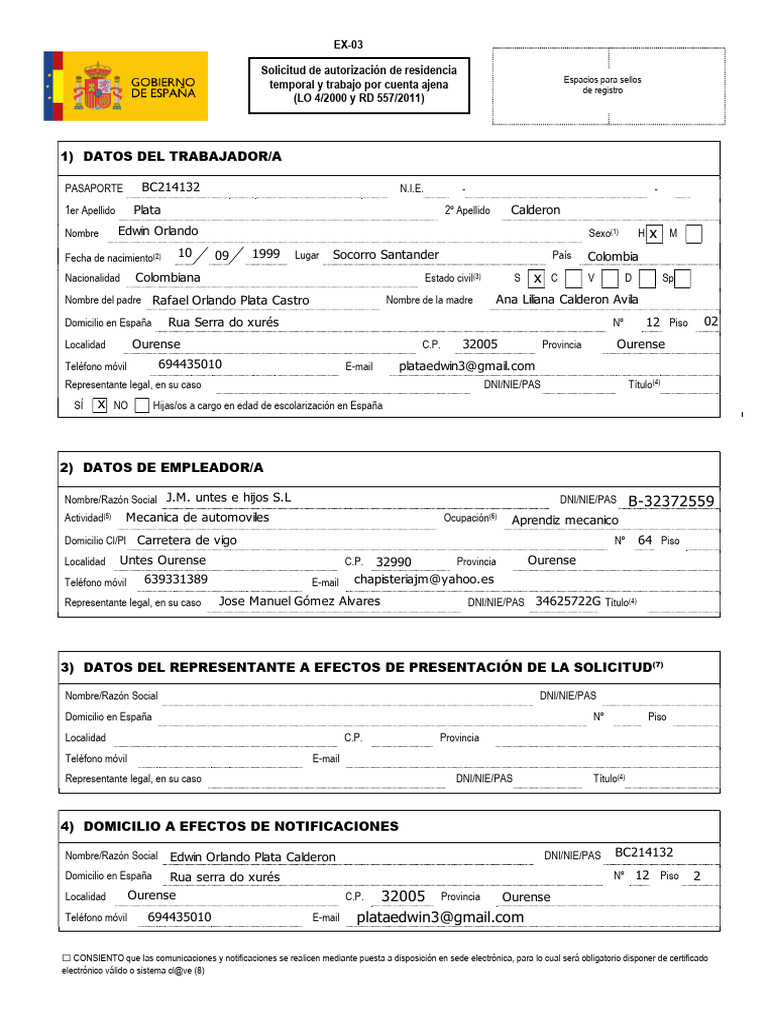 Formato EX-3 LLENO | PDF | Documento de identidad | Gobierno