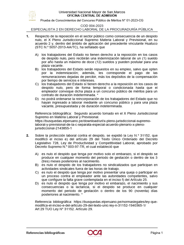 Cod - 004 2023 CG | PDF | Derecho laboral | Servicio Civil