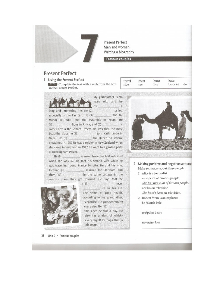 Present Perfect Exercise 1 | PDF