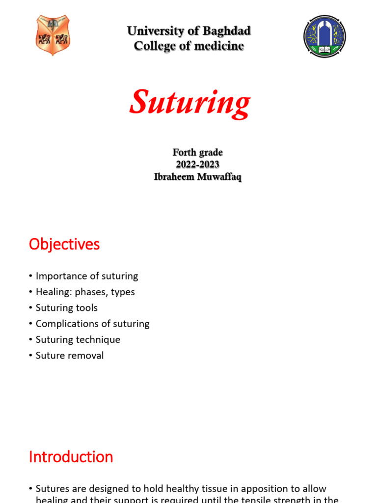 Suturing | PDF | Surgical Suture | Wound
