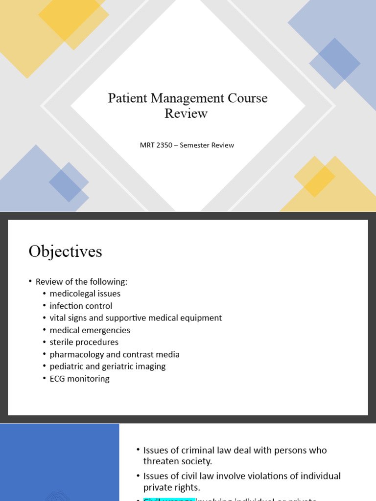 Patient Management Course Review | PDF | Shock (Circulatory) | Stroke