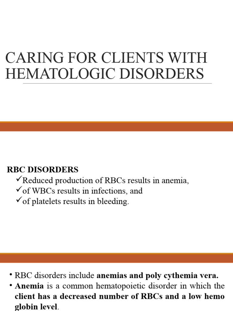 42. Caring for Patients With Hematologic Disorders | PDF | Anemia | Vitamin B12