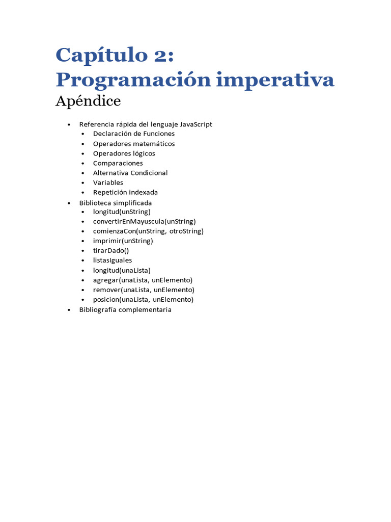 Apendice Capitulo 2 - Programacion Imperativa Cof | PDF | Lenguaje de programación | Script Java