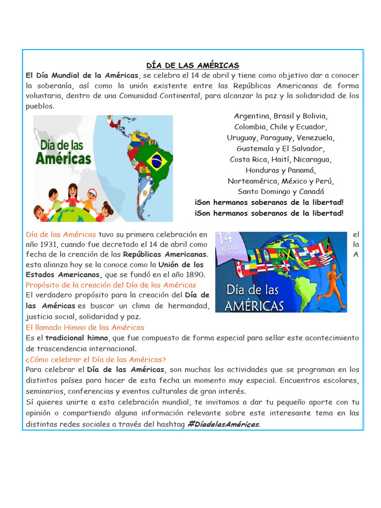 Día de Las Américas | PDF
