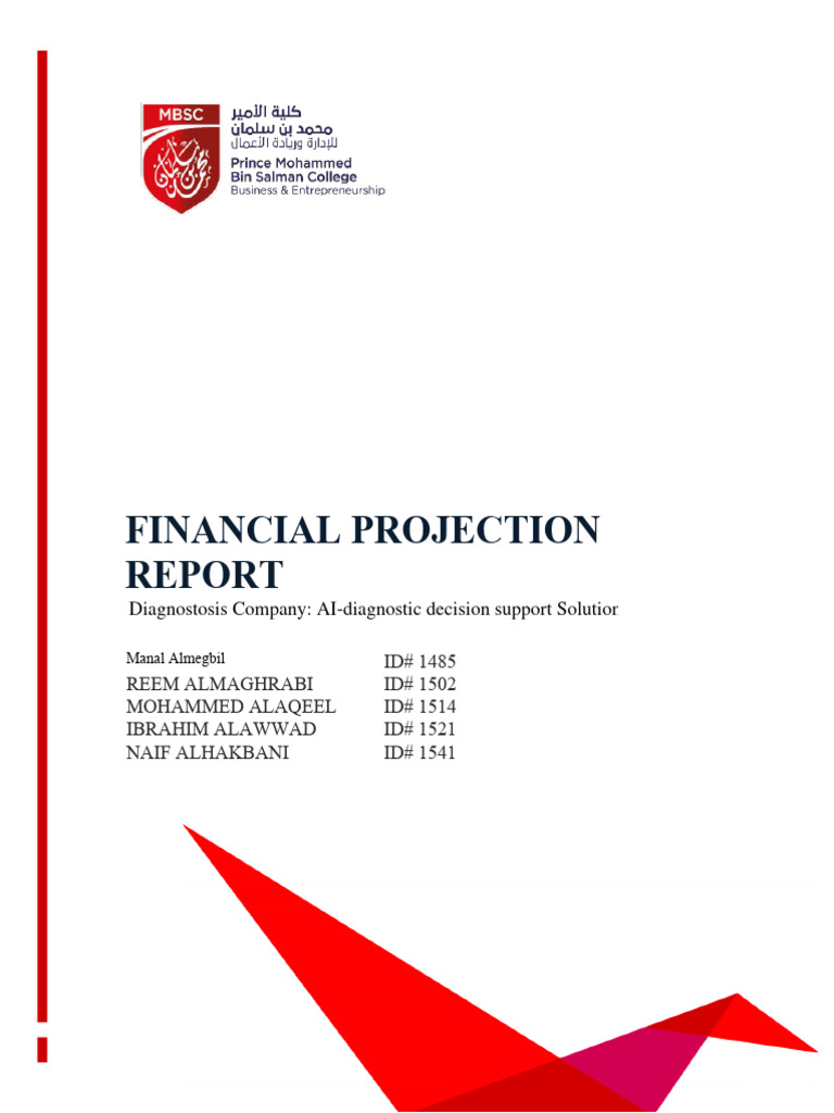 Financial Projections for Diagnostosis AI | PDF | Expense | Equity ...