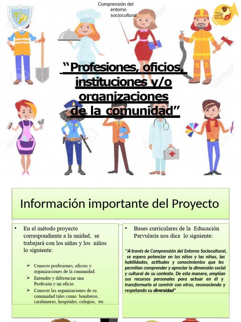 Profesiones y Oficios en la Comunidad Infantil | PDF